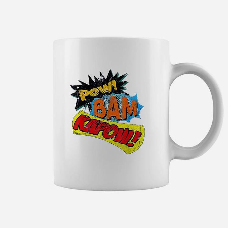 Pow Bam Kapow Comic Book Sound Effect Coffee Mug - Seseable