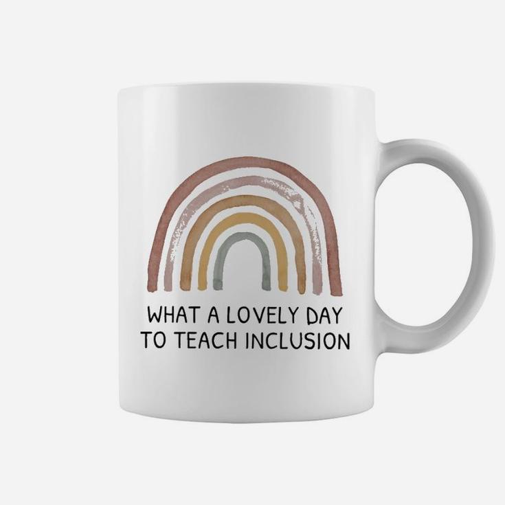 Sped Teacher Teach Inclusion Rainbow Coffee Mug - Seseable