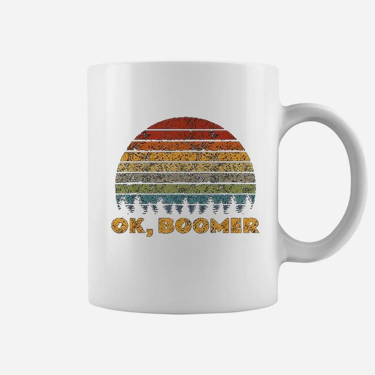 Vintage Retro Sunset Ok Boomer Coffee Mug - Seseable