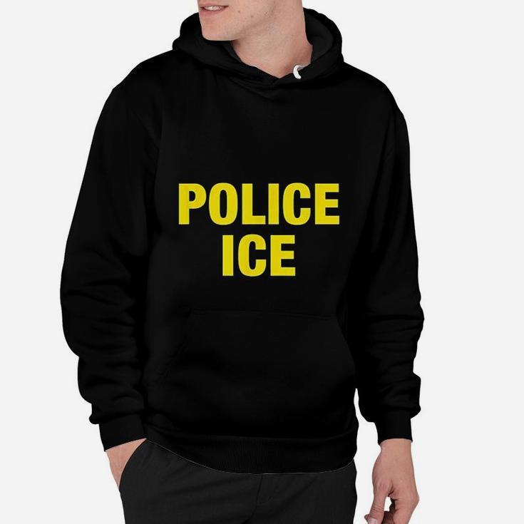 Ice Police Costume Federal Agent Halloween Yellow Hoodie - Seseable