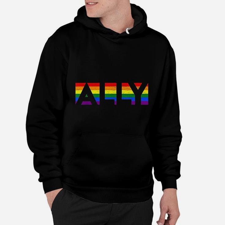 Lgbtq Rainbow Pride Flag Lesbian Gay Vintage Hoodie - Seseable