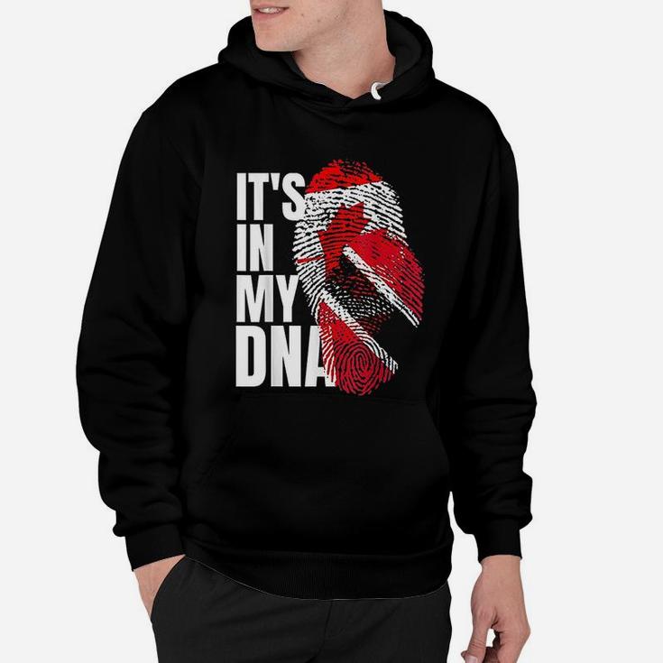 Trinidadian And Canadian Mix Dna Flag Hoodie - Seseable