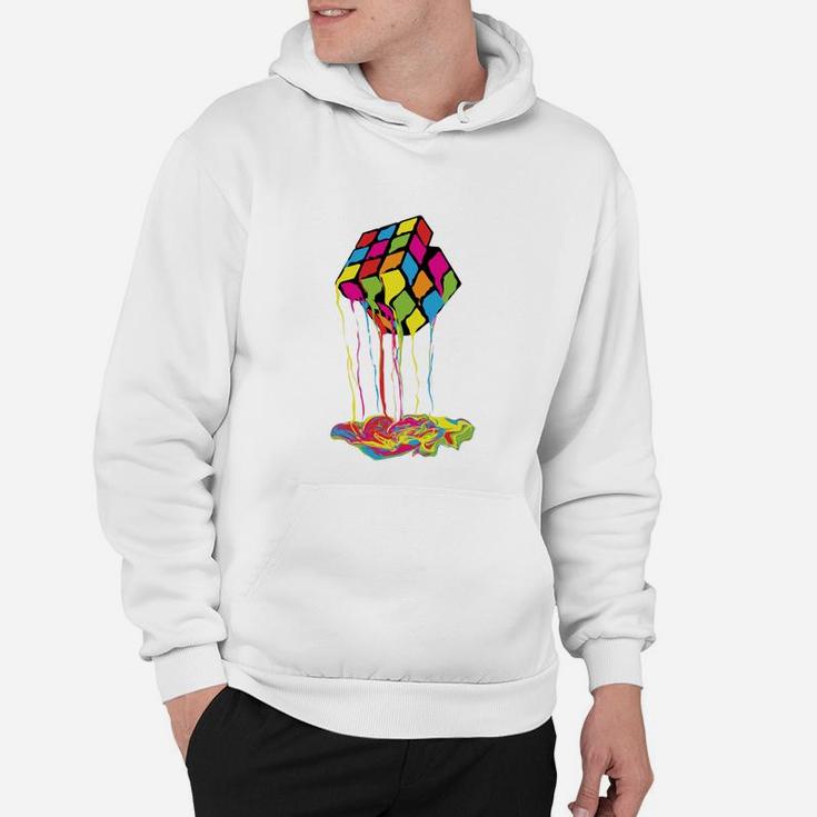 Colorfull Melting Rubik Rubix Rubics Cube Hoodie - Seseable