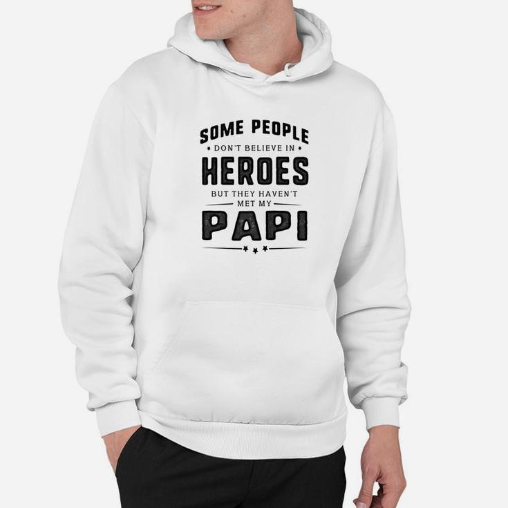 Mens Family Fathers Day Heroes Papi Men Hoodie - Seseable