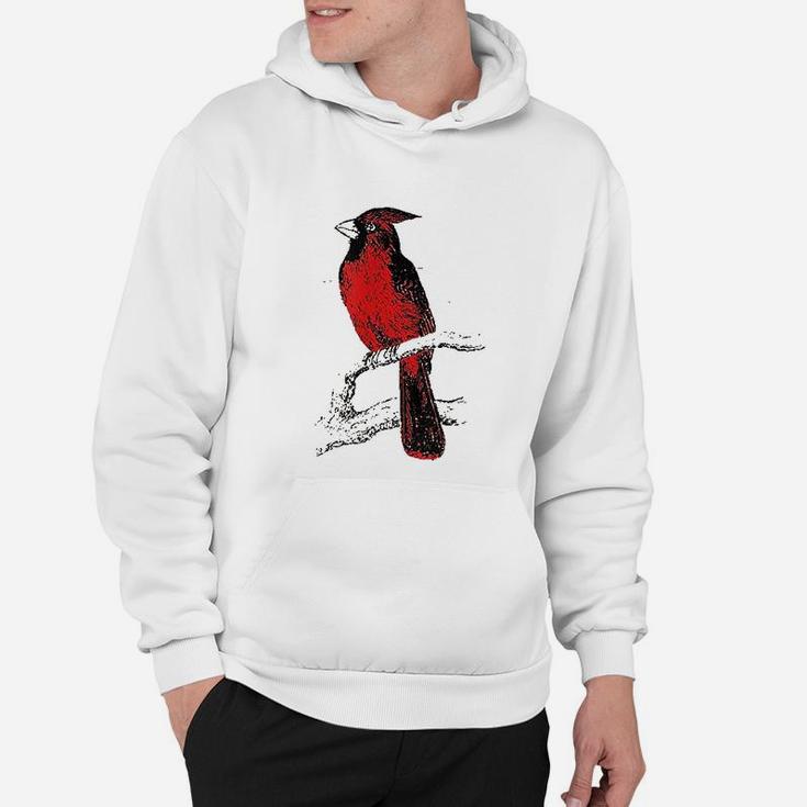 Red Cardinal Bird Love Bird Watching Vintage Hoodie - Seseable