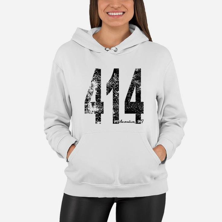 Vintage Retro Milwaukee Area Code 414 Women Hoodie - Seseable