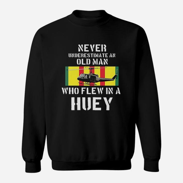Vietnam Veteran Huey Helicopter Sweat Shirt | Seseable