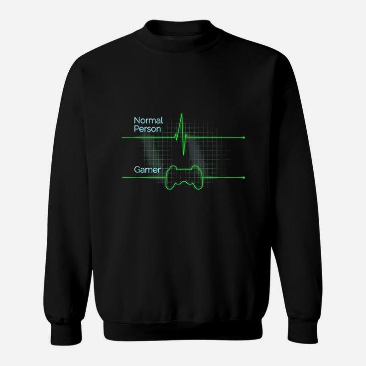Gamer Heartbeat Funny Gamer Design For A Gaming Fan Sweat Shirt | Seseable