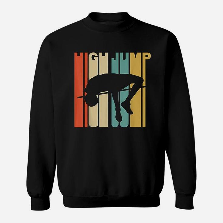 Retro 1970s Style High Jump Track And Field Sweat Shirt | Seseable