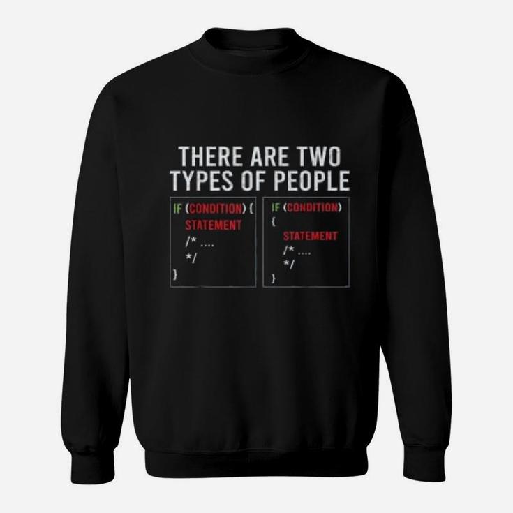 There Are Two Types Of People Programming Coding Programmer Sweat Shirt ...