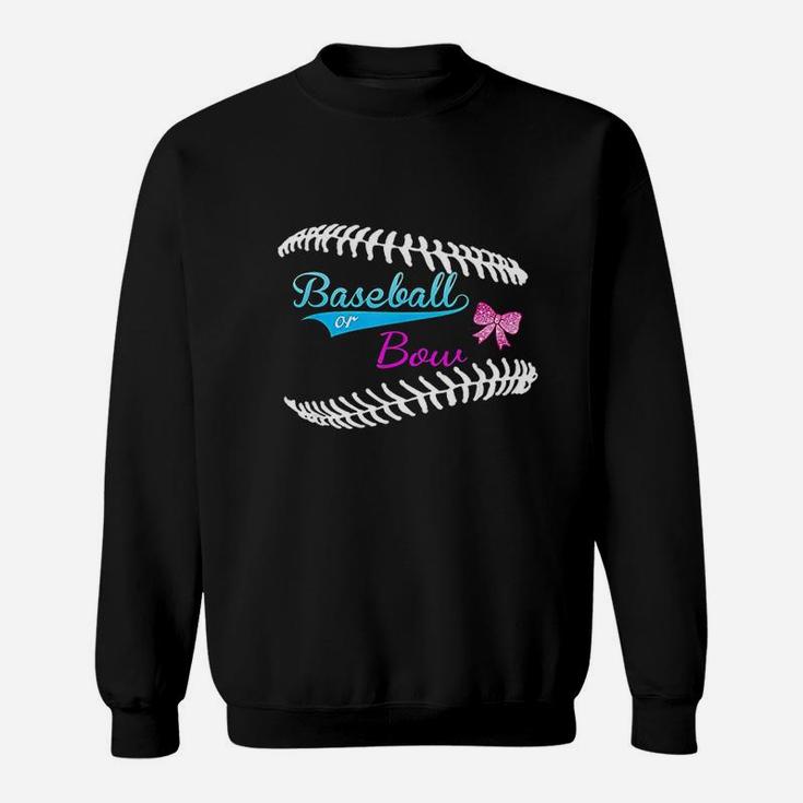 Baseball Gender Reveal Team Baseball Or Bow Party Team Sweat Shirt ...