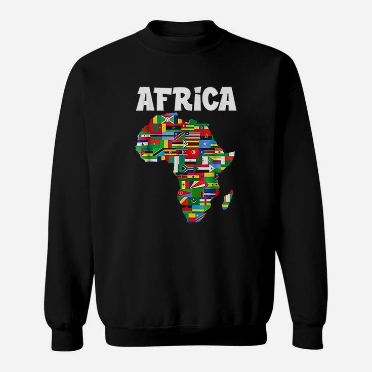 Africa Proud African Country Flags Continent Love Sweat Shirt | Seseable