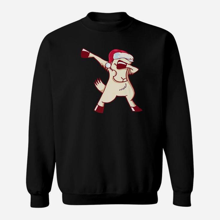 Dabbing Goat Dab Dance Christmas Santa Gift Kids Sweat Shirt - Seseable