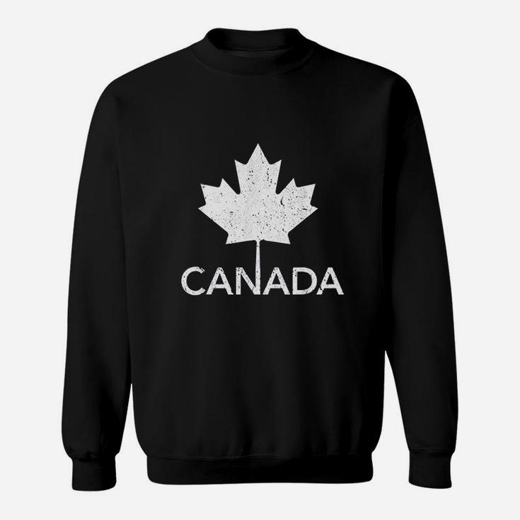 Flag Of Canada Vintage Canada Day Sweat Shirt - Seseable