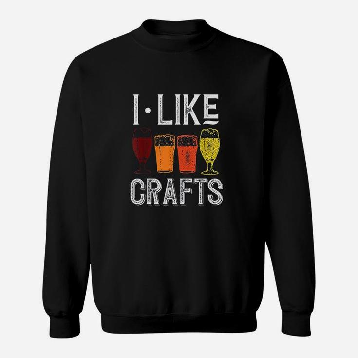 I Like Crafts Funny Vintage Sweat Shirt - Seseable