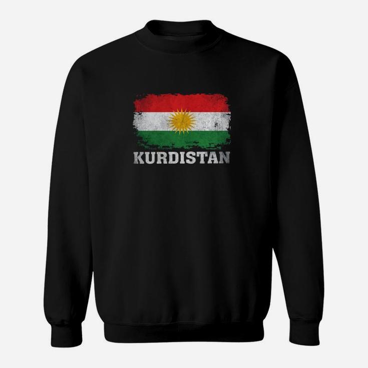Kurdistan Kurdish Flag Vintage Distressed Aged Look T-shirt Sweat Shirt ...