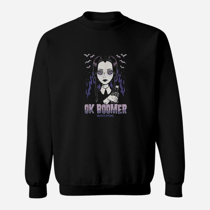 Ok Boomer Goth Girl Millennial Meme Sweat Shirt - Seseable