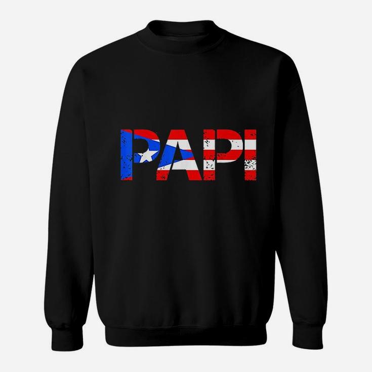 Papi Puerto Rico Flag Fathers Day Sweat Shirt | Seseable