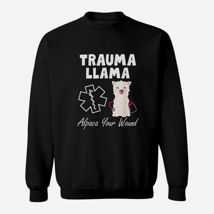 Trauma Llama Alpaca Your Wound Llama Lover Gift Sweat Shirt - Seseable