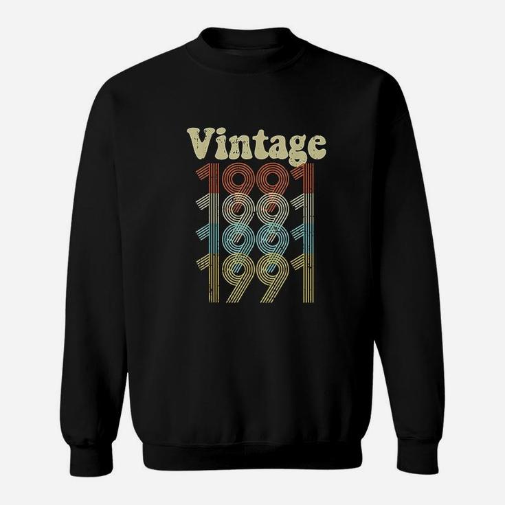 Vintage 1991 Retro Colors 31 Years Old 31st Birthday Sweat Shirt | Seseable