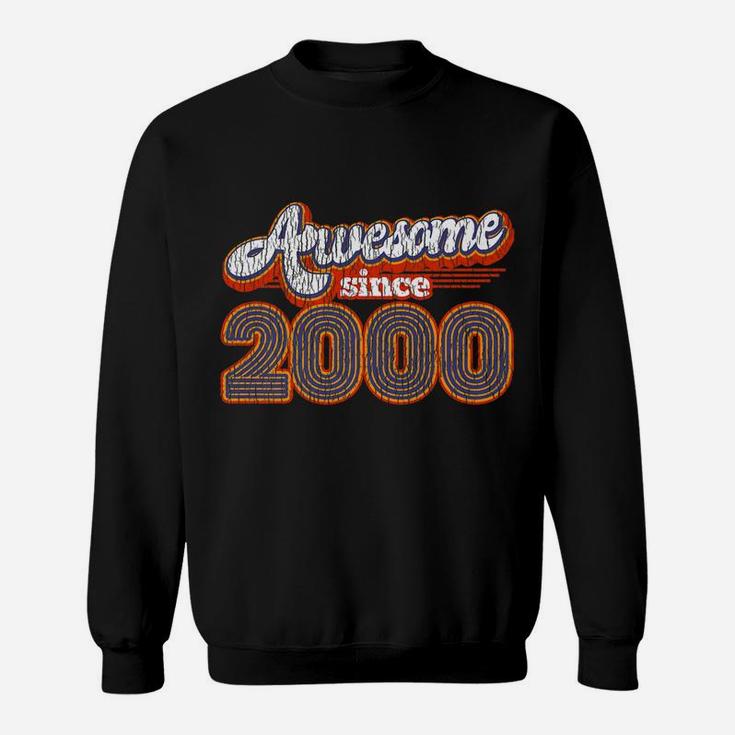 Vintage Awesome Since 2000 22th Birthday Gift 22 Years Old Sweat Shirt ...