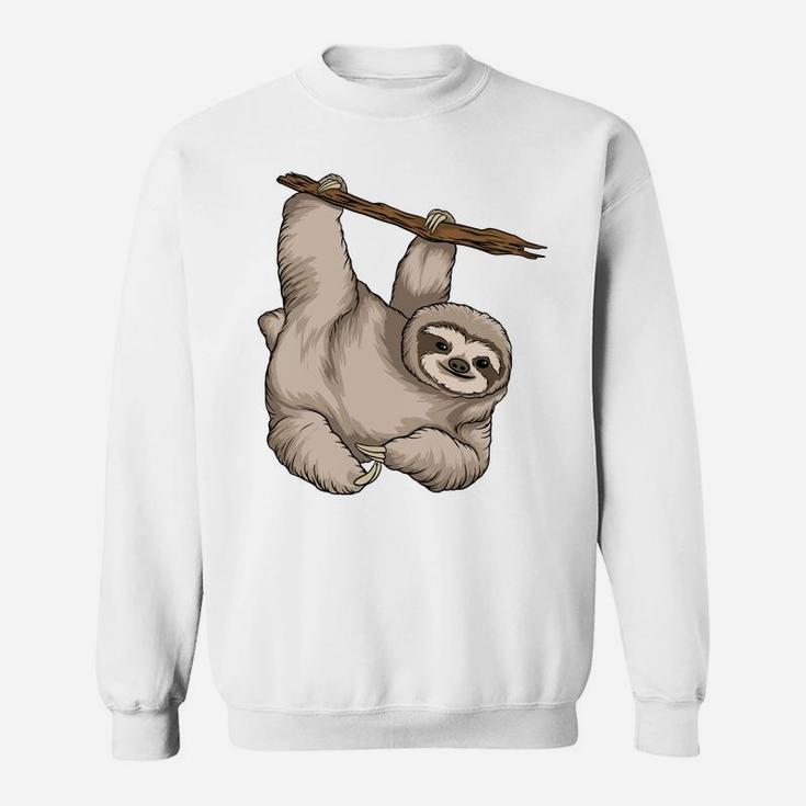 Sloth Cartoon Funny Pose Design For Sloth Lovers Sweatshirt | Seseable