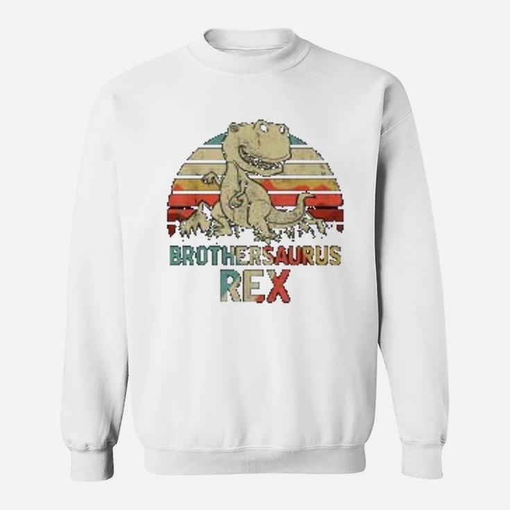 Brothersaurus Rex Dinosaur Fathers Day Sweat Shirt - Seseable