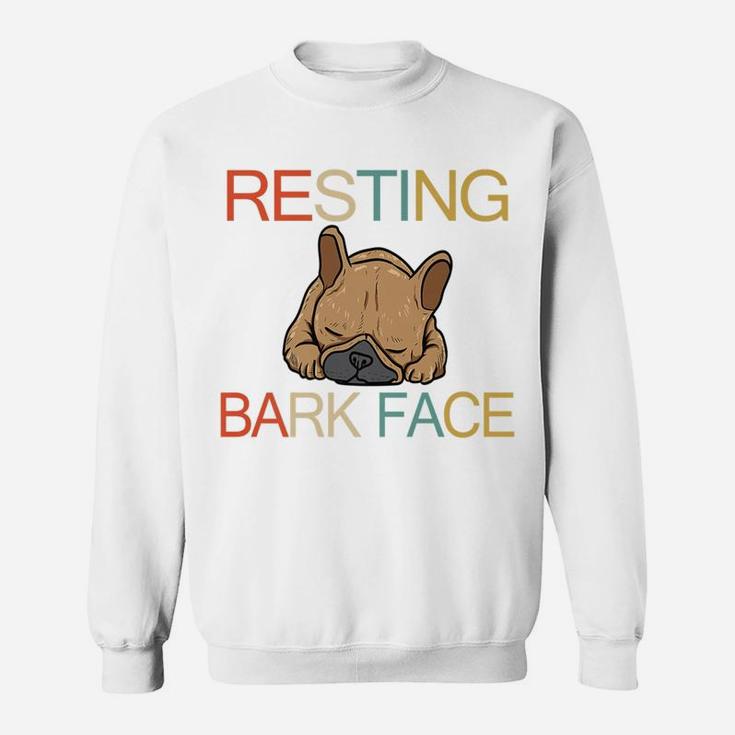 Retro Resting Bark Face French Bulldog Sweat Shirt | Seseable