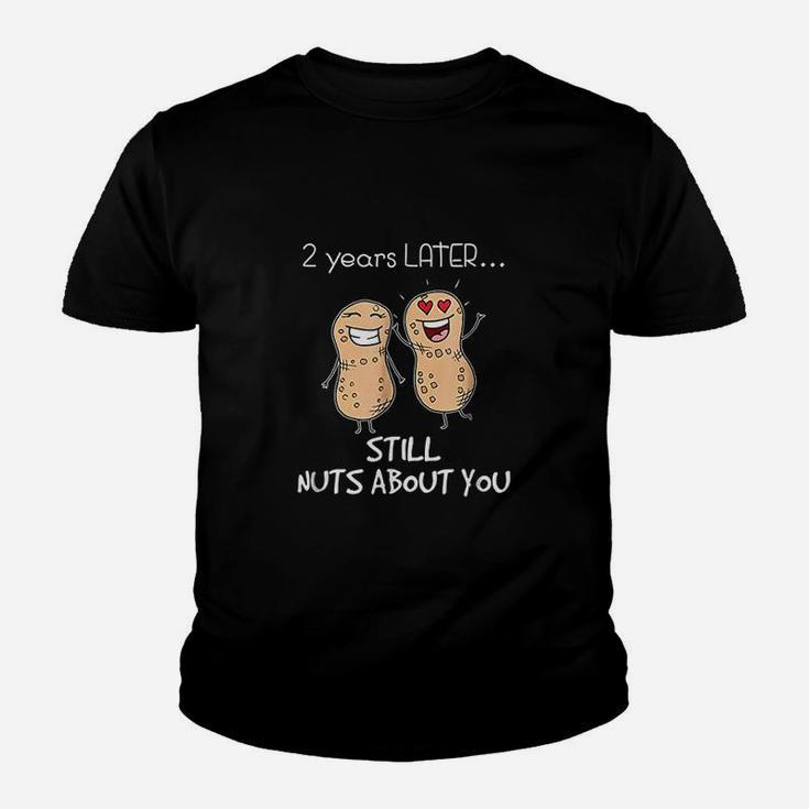 2 Years Later Still Nuts About You Funny Anniversary Kid T-Shirt | Seseable