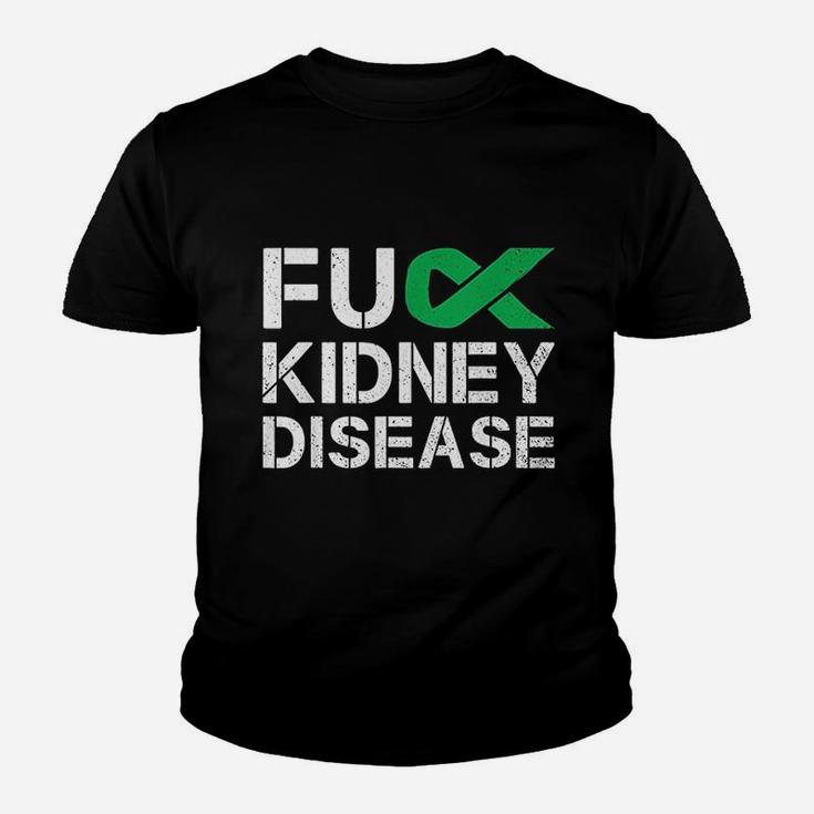 F Kidney Disease Awareness Month Green Ribbon Support Kid T-Shirt ...