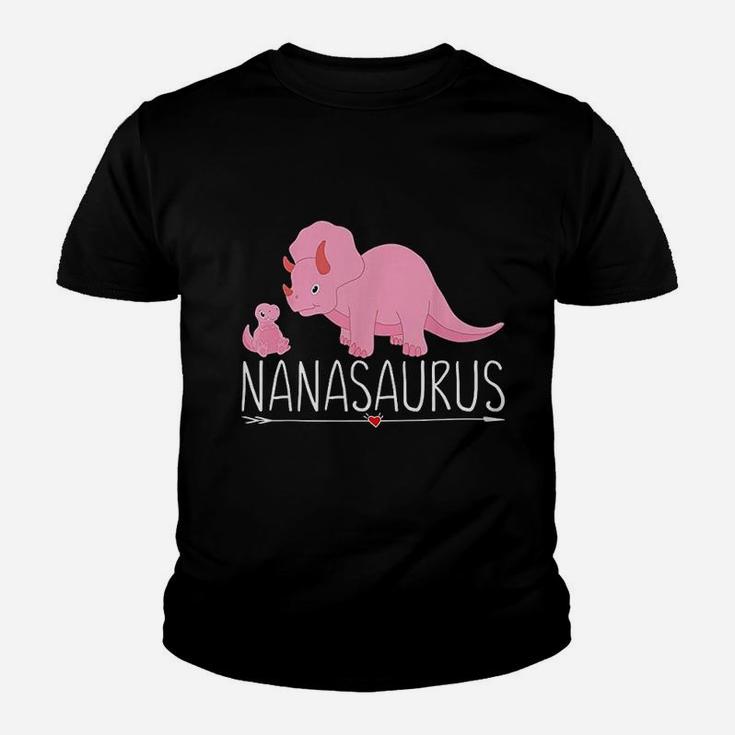 Nanasaurus Nana Saurus Dino Pink Dinosaur With Babysaurus Kid T-Shirt ...