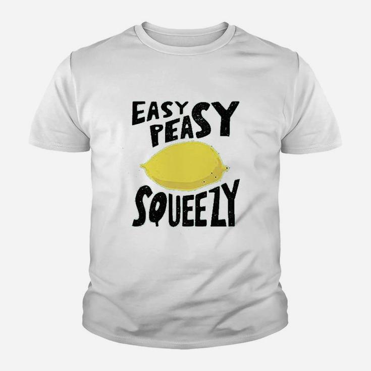 Easy Peasy Lemon Squeezy Cute Funny Graphic Kid T-Shirt - Seseable