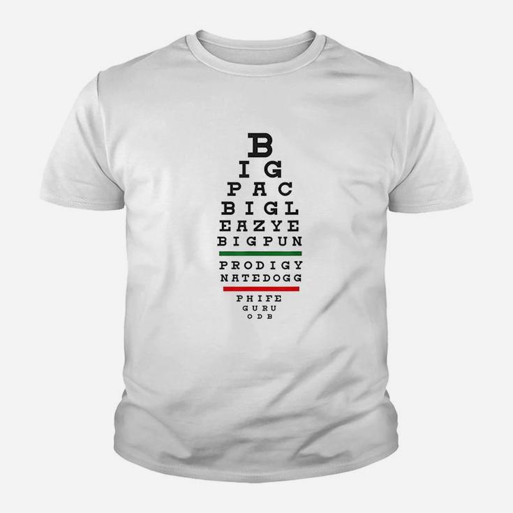 Old School Hip Hop Music Rap Legends Eye Chart 90s Kid T-Shirt - Seseable