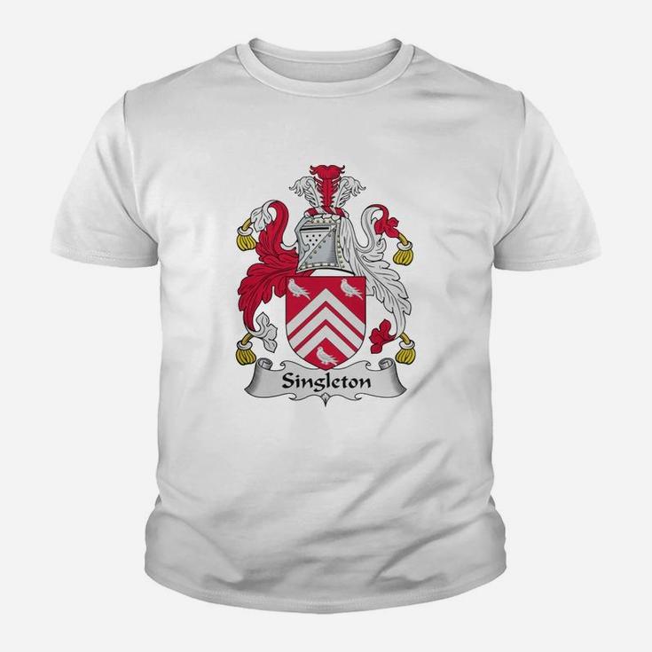 Singleton Family Crest British Family Crests Kid T-Shirt - Seseable