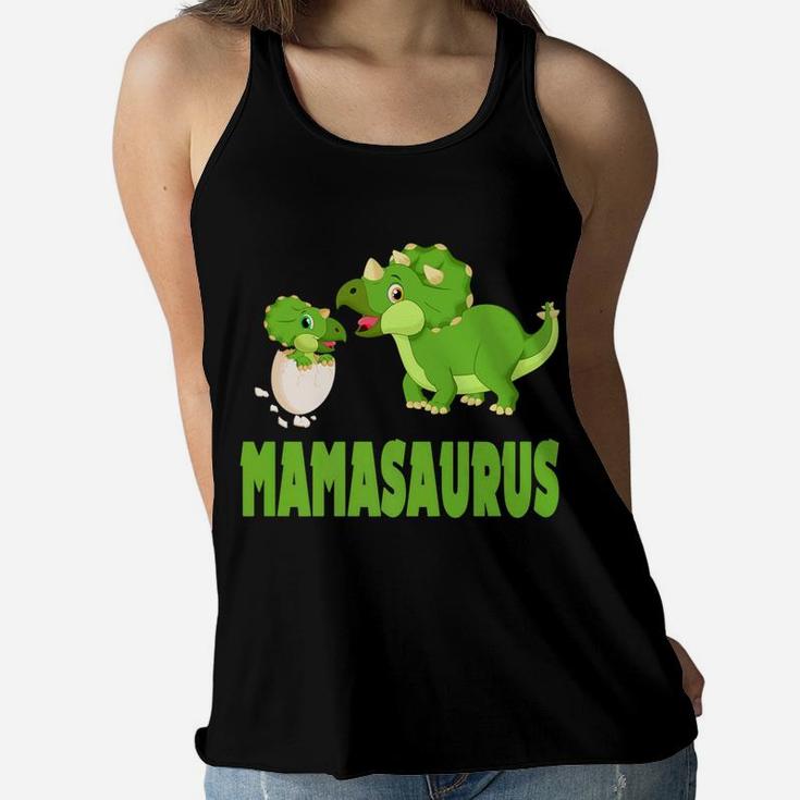 Mamasaurus T Rex Mama Saurus Dinosaur Women Mom Gift 2 Ladies Flowy ...