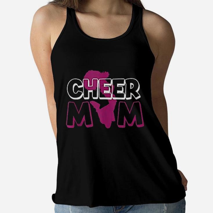 Retro Cheer Mama Cheerleader Mother Cheerleading Ladies Flowy Tank ...
