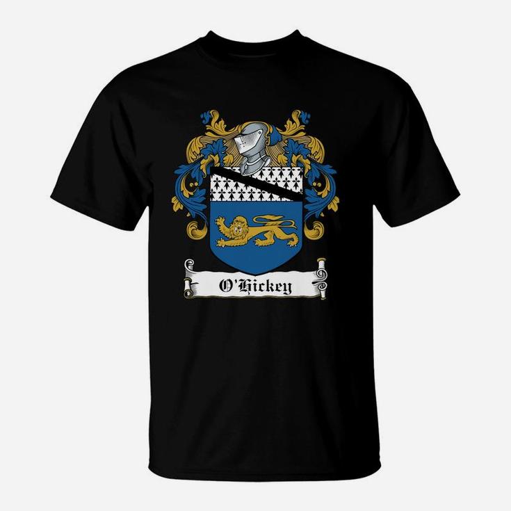 O'hickey Coat Of Arms Irish Family Crests T-Shirt | Seseable