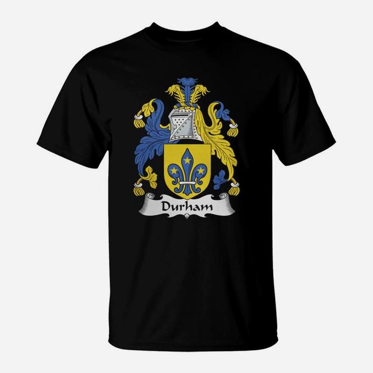 Durham Family Crest / Coat Of Arms British Family Crests T-Shirt | Seseable