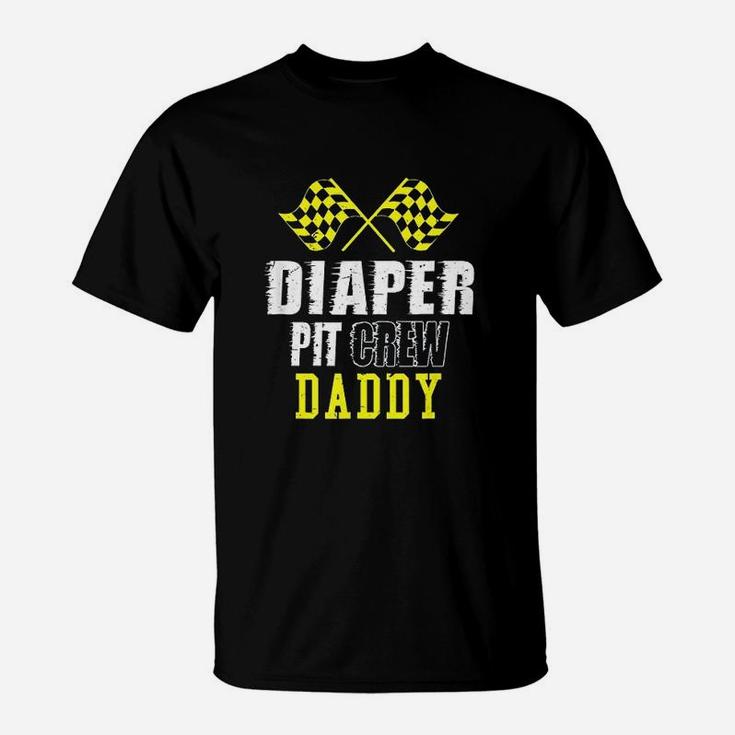 Diaper Pit Crew Daddy, dad birthday gifts T-Shirt | Seseable