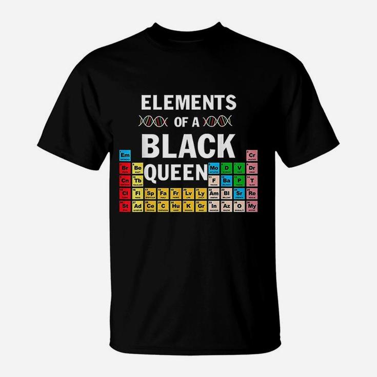 Elements Of A Black Queen Periodic Table Of Elements Melanin T-Shirt ...
