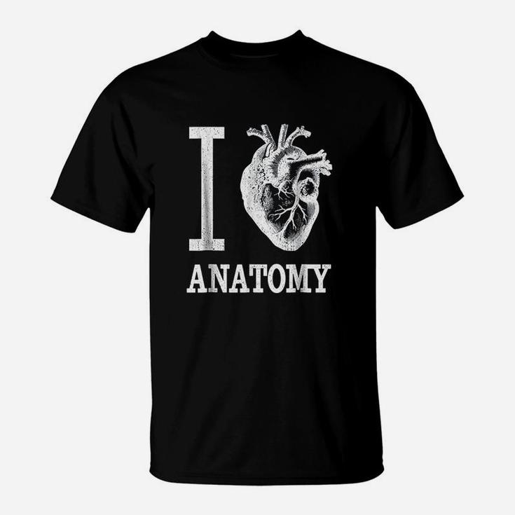 Funny I Heart Anatomy Anatomical Nurse T-Shirt - Seseable