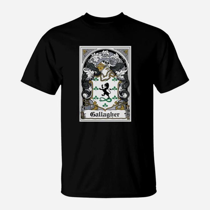 Gallagher Coat Of Arms Irish Family Crests T-Shirt - Seseable