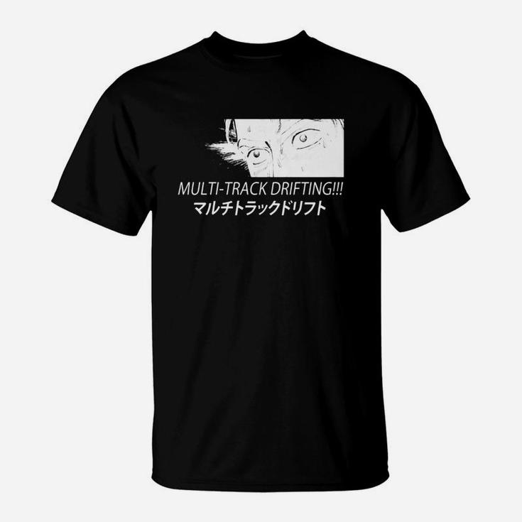 Multi-track Drifting Eurobeat Initial Anime Meme T Shirt T-Shirt | Seseable