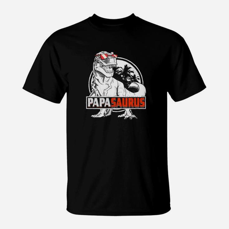 Papasaurus T Rex Papa Saurus Dinosaur T-Shirt | Seseable
