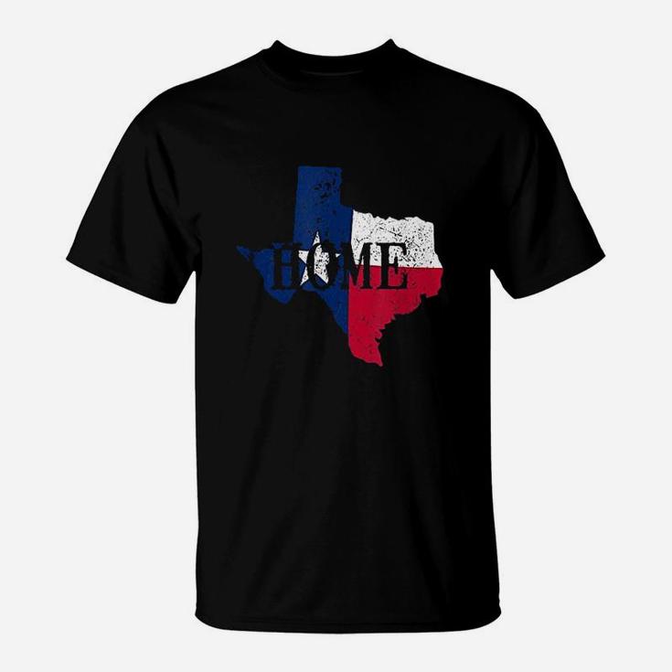 Texas Home Independence Day Distressed Flag T-Shirt - Seseable