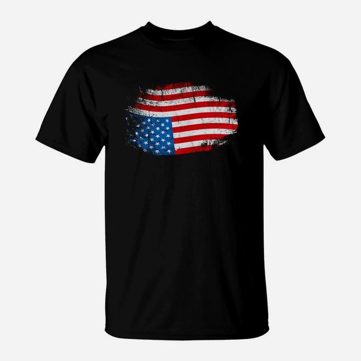 Upside Down American Flag Us In Distress Tshirt T-Shirt - Seseable