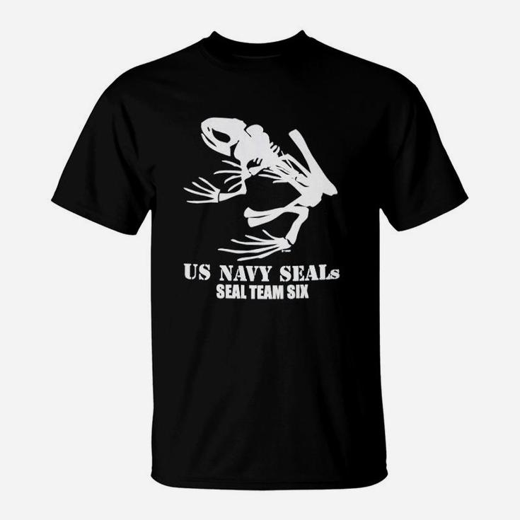 Us Navy Seals Frog Skeleton T-Shirt - Seseable