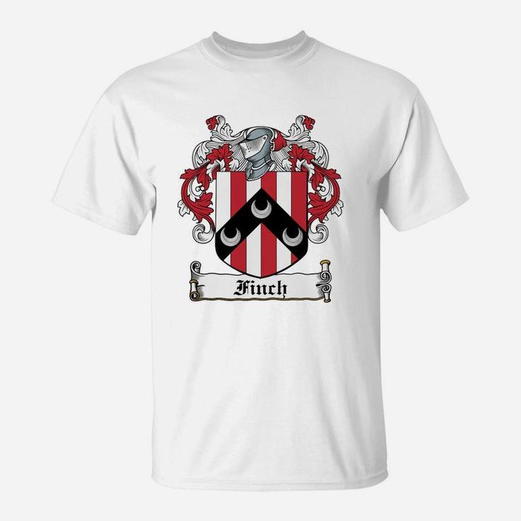 Finch Coat Of Arms Irish Family Crests T-Shirt - Seseable