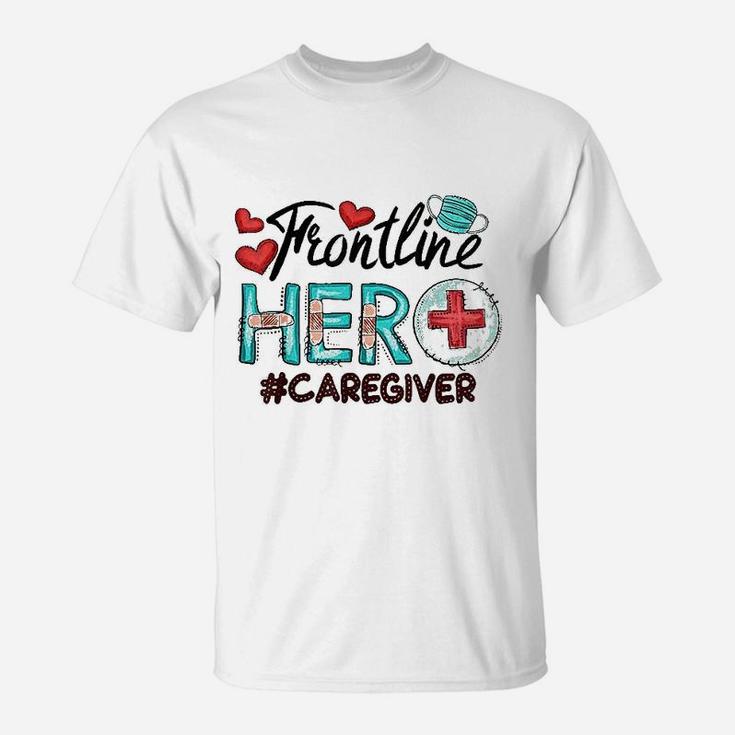 Frontline Hero Caregiver Face 2021 Nurse T-Shirt - Seseable