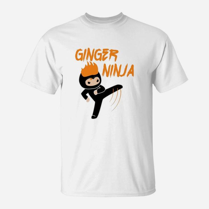 Funny Ginger Ninja Ginga Red Hair T-Shirt - Seseable